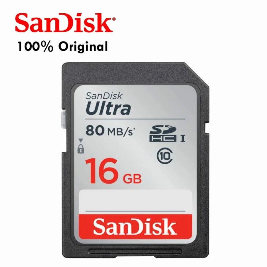 Sandisk SD Card 16GB CL10 80MBPS Original | Daffina Store