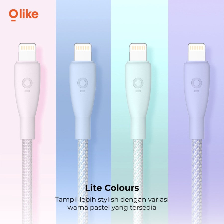 Olike D201L Data Cable Bulat Tube Liightning Fast Charge 12 Watt 1 Pc ...
